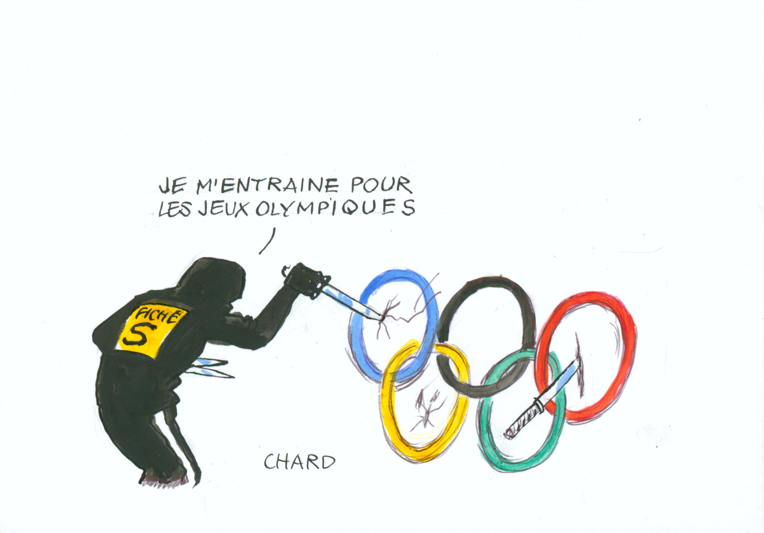 Sécurité aux JO de Paris: le dessin de Chard - Présent Hebdo