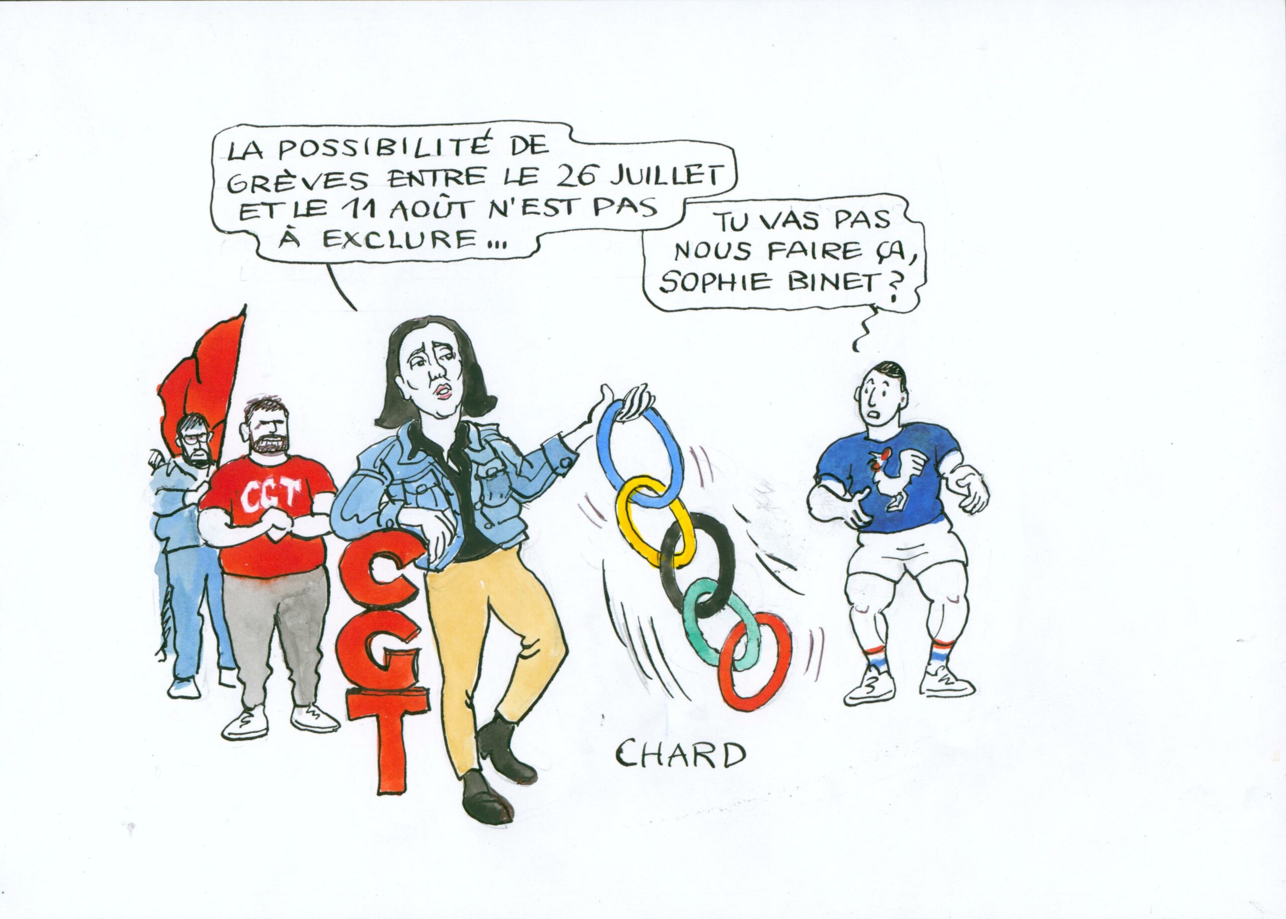 Menaces de grève pour les JO: le dessin de Chard - Présent Hebdo